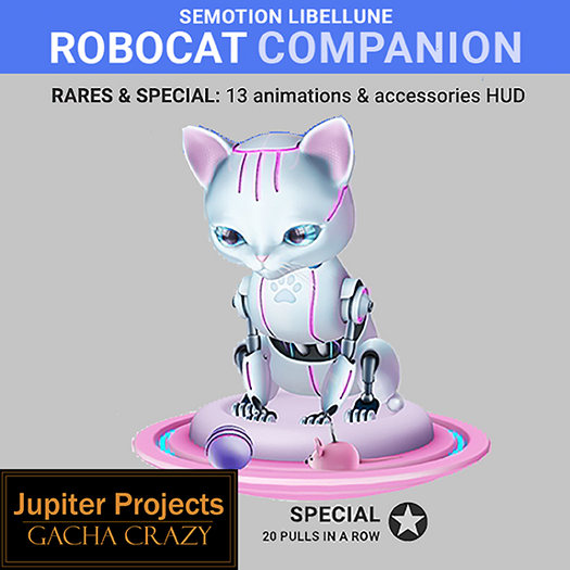 Second Life Marketplace - SEmotion Libellune Robocat Companion SPECIAL